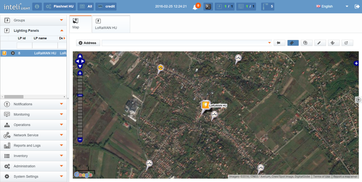 inteliLIGHT® LoRa™ streetlight management successfully deployed in Szada, Hungary